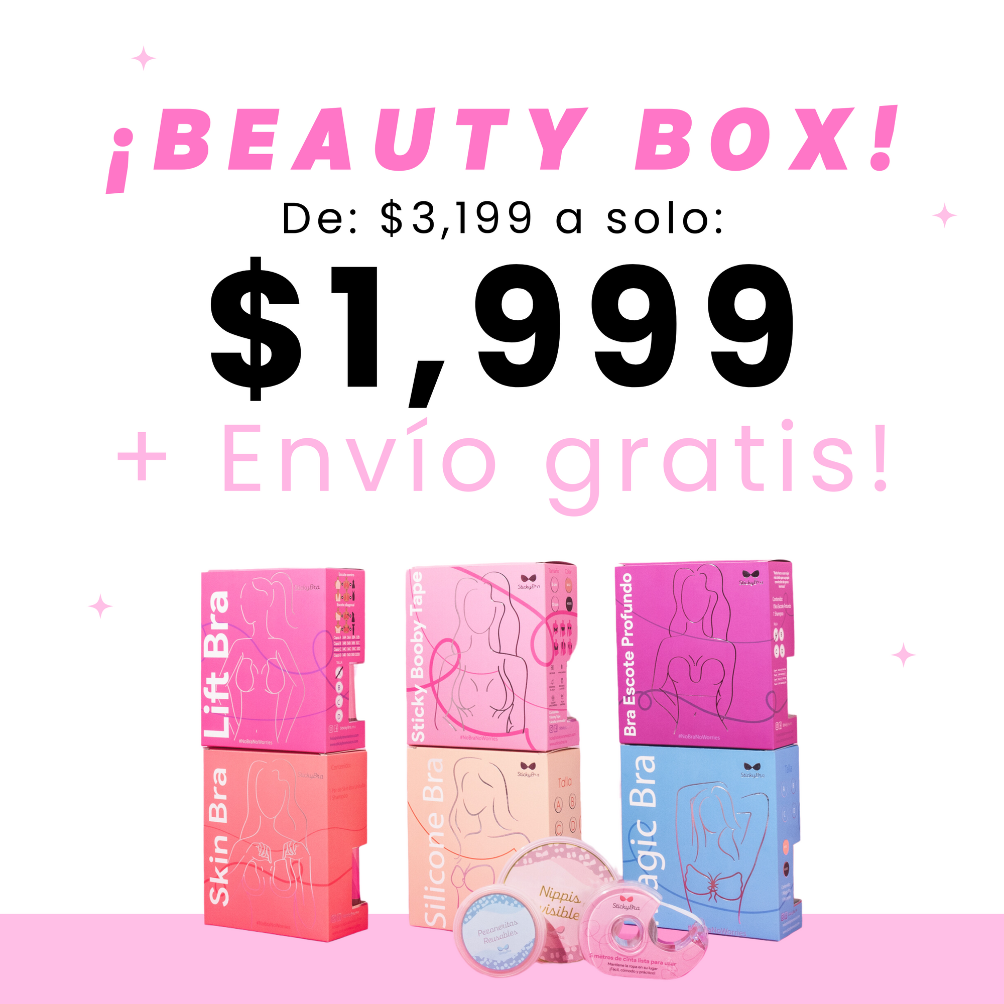 Sticky Bra Mexico - Booby Tape - Nippis Invisibles - Bras Adhesivos